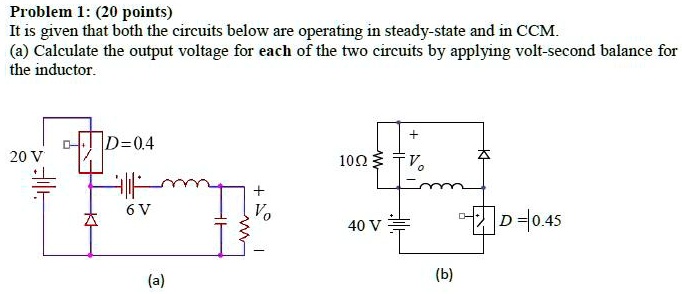 SOLVED: Problem 1: (20 points) It is given that both the circuits below ...