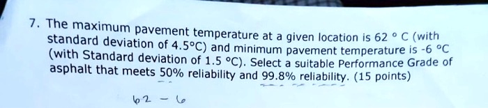 the maximum pavement standard deviation temperature at a given location ...