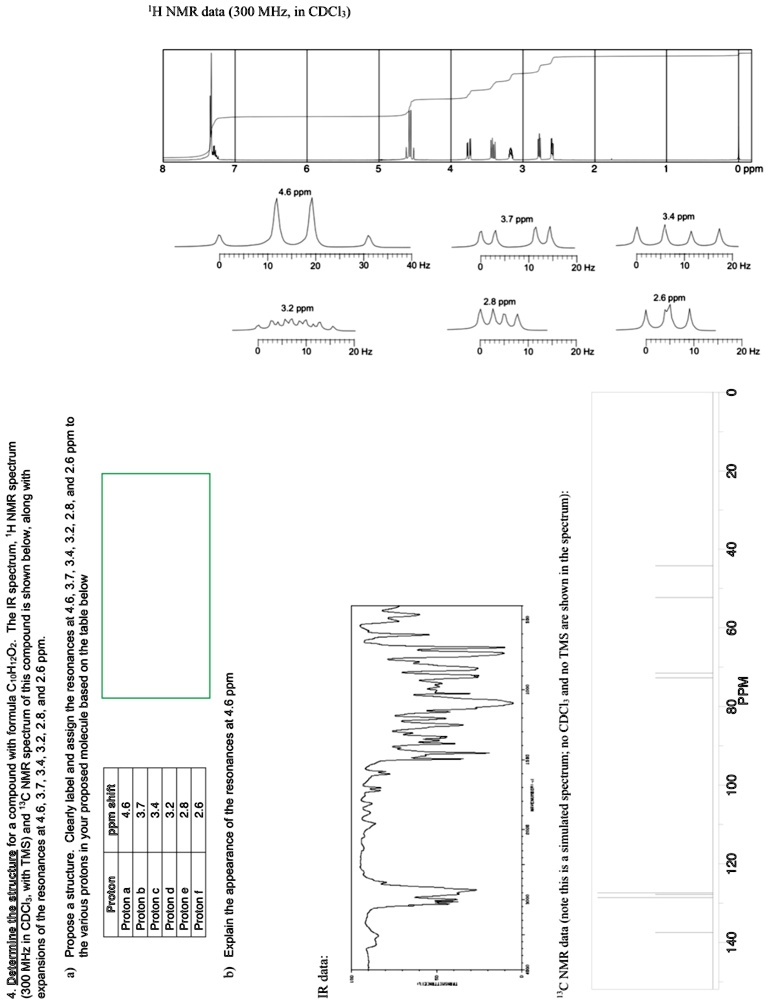 4. Determine the structure for a compound with formula C10H12O2. The IR ...