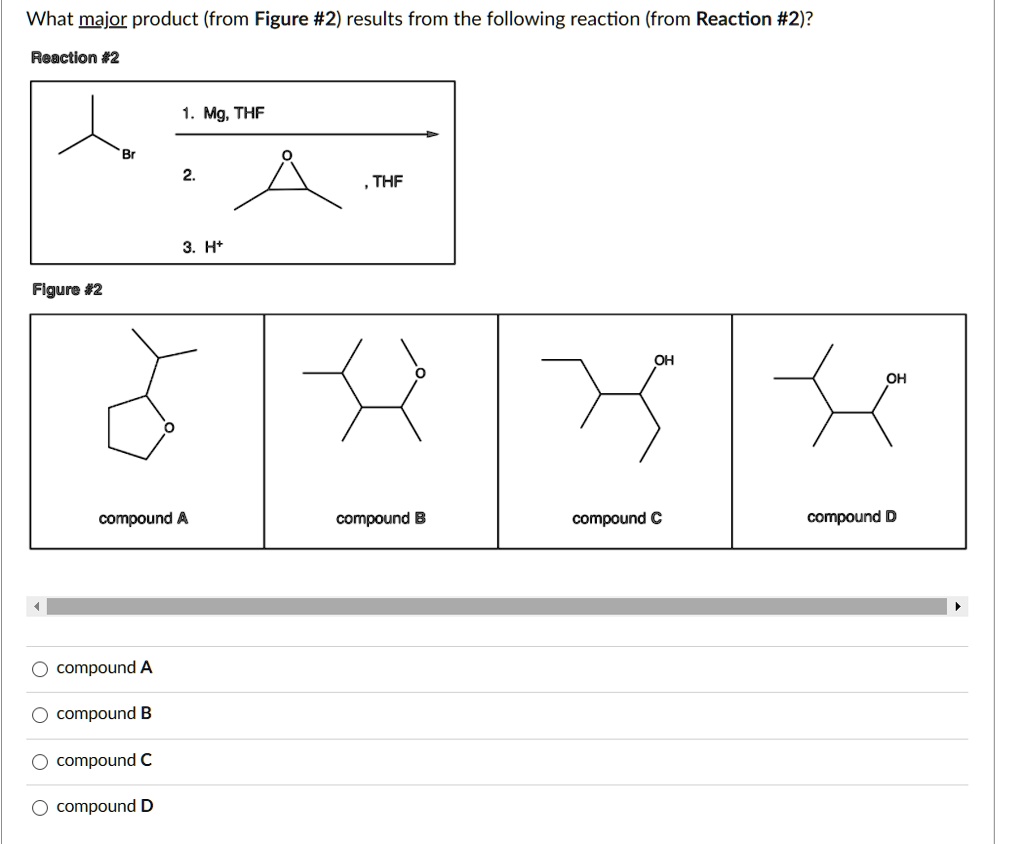 what major product from figure 2 results from the following reaction ...