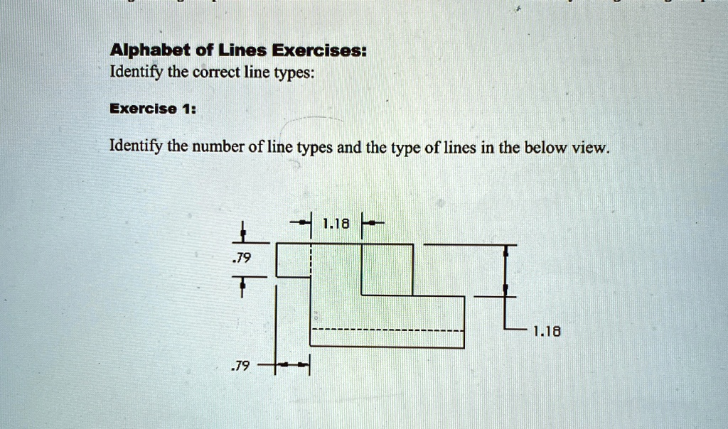 alphabet of lines exercises identify the correct line types exercise 1 ...