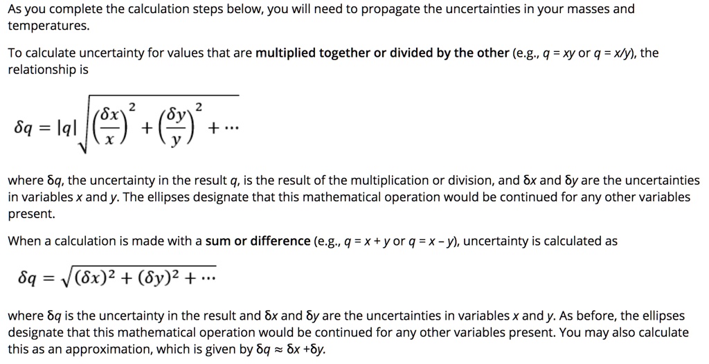 SOLVED: As you complete the calculation steps below, you will need to ...