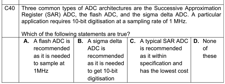 C40 Three common types of ADC architectures are the Successive ...