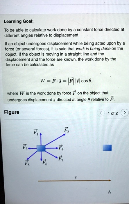 Learning Goal: To be able to calculate work done by a constant force ...