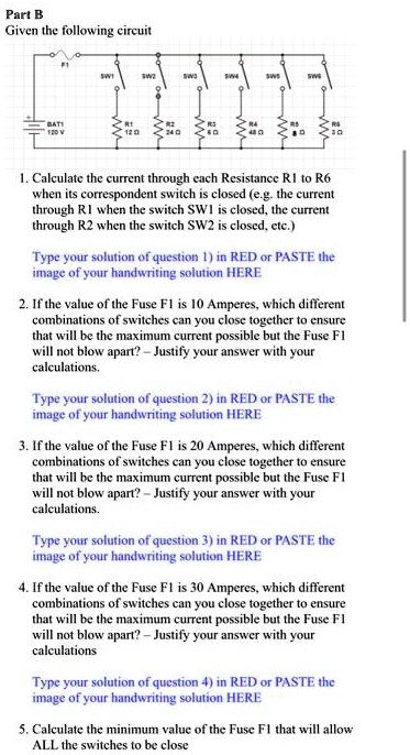 Solved Part B Given Ilie Following Circuit Calculate The Current