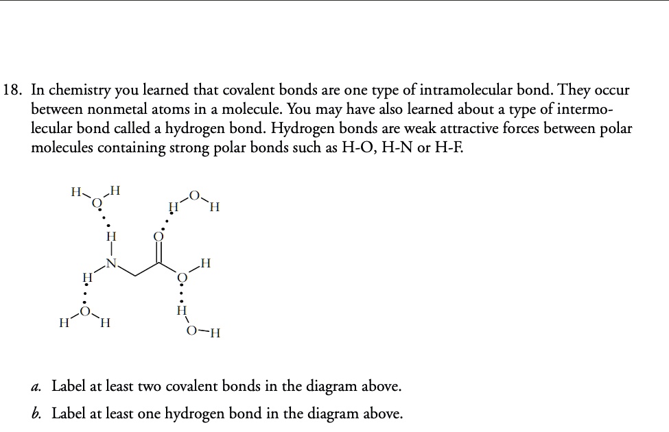 18 in chemistry you learned that covalent bonds are one type of ...