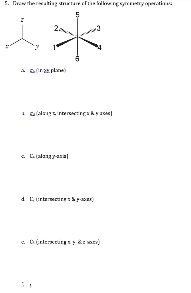 SOLVED: Draw the resulting structure of the following symmetry ...