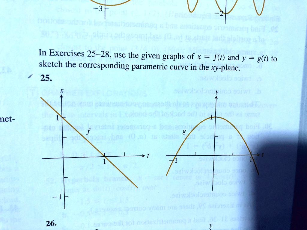 I ' ` In Exercises 25-28, use the given graphs of x f(t) and y = g() to sketch the corresponding ...