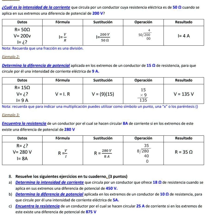SOLVED: ayudaaaaa porfavor es de Física Cuál es la intensidad de la corriente que circula por un ...