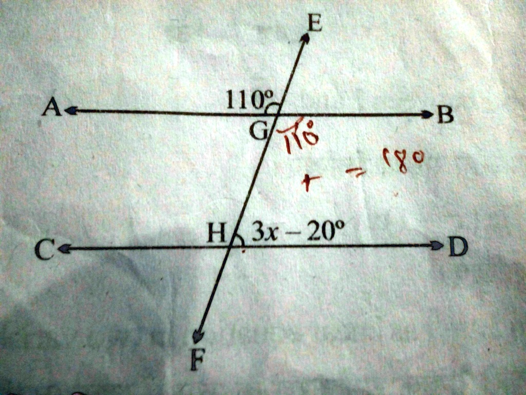 SOLVED: 'in the given figure AB||CD find the value of x'