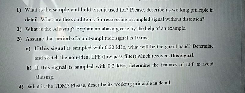 SOLVED: digital communication sampling reconstruction and pulse code ...