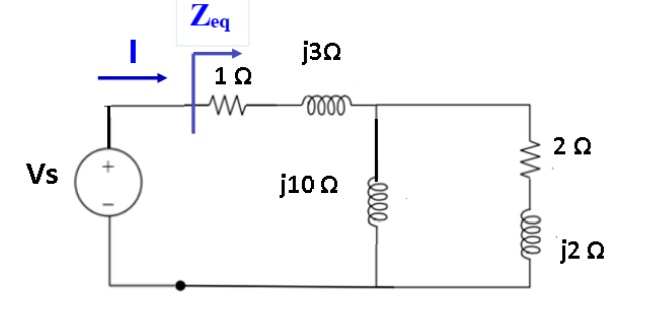 Vs Zeq 1 Ωj3Ωj10 Ω2 Ωj2 Ω