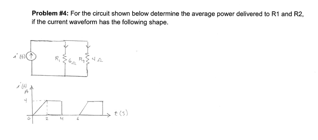 Problem #4: For the circuit shown below determine the average power ...