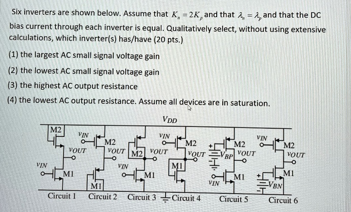 texts six inverters are shown below assume that k2k and that and that ...