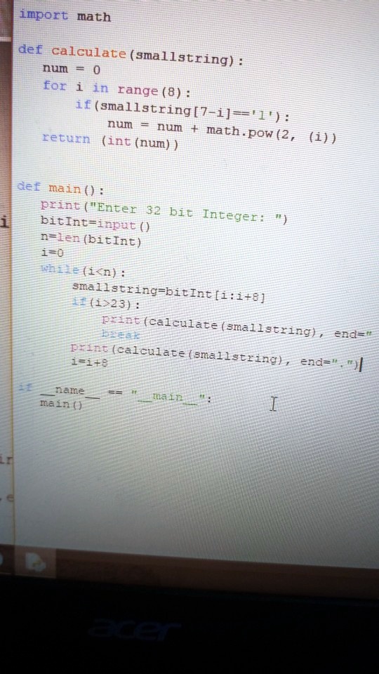 Solved This Program Converts A 32 Bit Integer Into A Dotted Decimal Notation How Can I Rewrite 9138