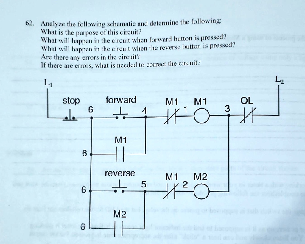 SOLVED: Analyze the following schematic and determine the following ...