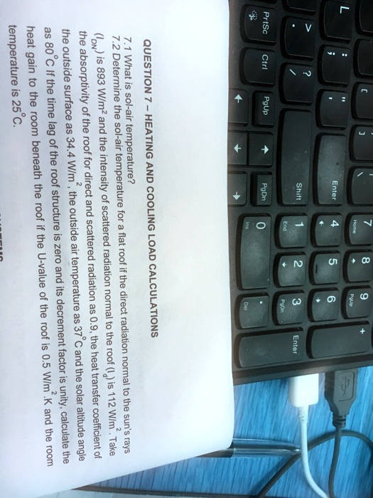 prtsc temperature is 25c 71 what is sol air temperature ctr question 7 ...