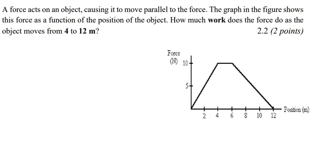 Solved A Force Acts On An Object Causing It To Move Parallel To The