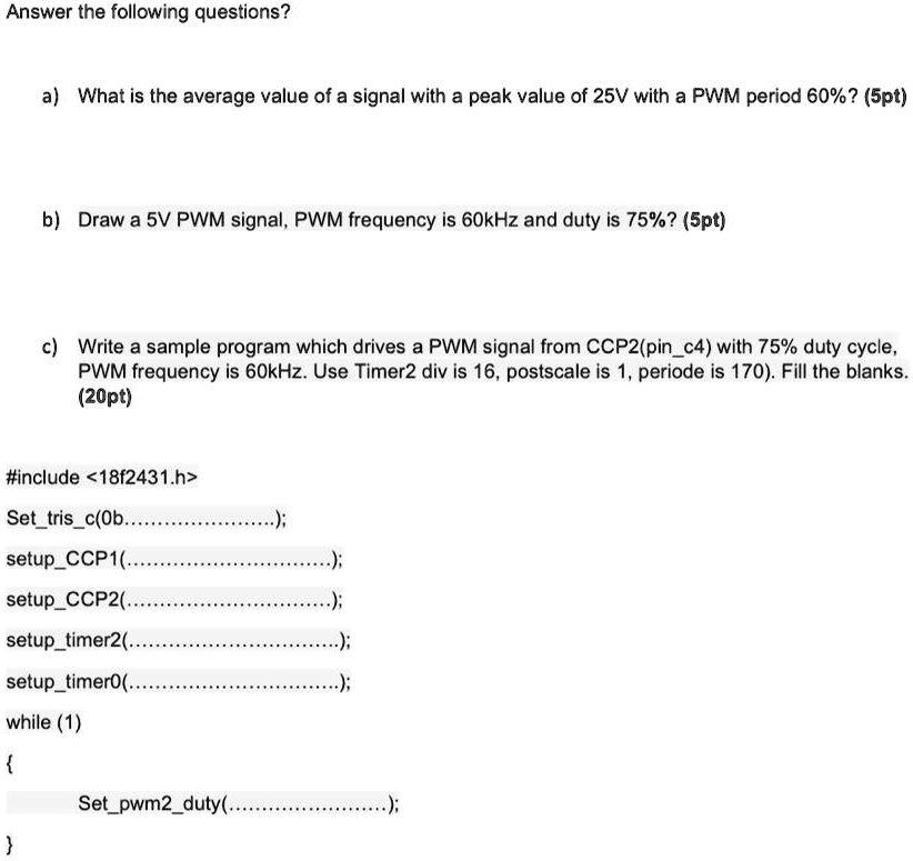 SOLVED: Texts: Answer the following questions? a) What is the average value of a signal with a ...