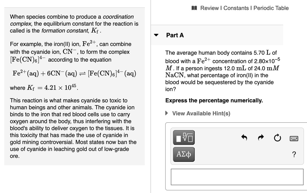 SOLVED: Review Constants Periodic Table When species combine to produce ...