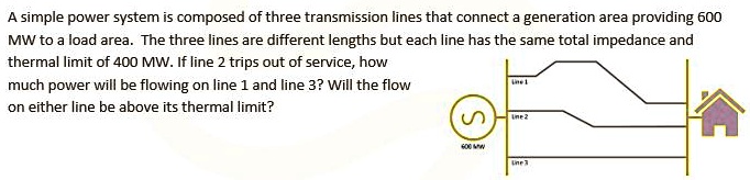 A simple power system is composed of three transmission lines that ...