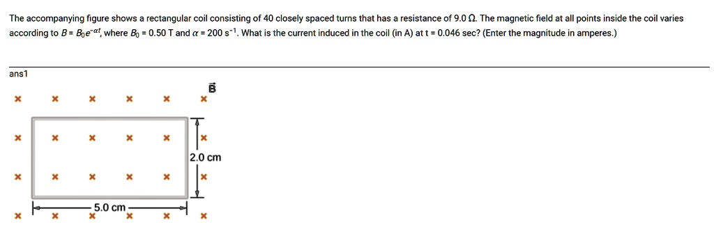 the accompanying figure shows rectangular coil consisting of 40 closely ...