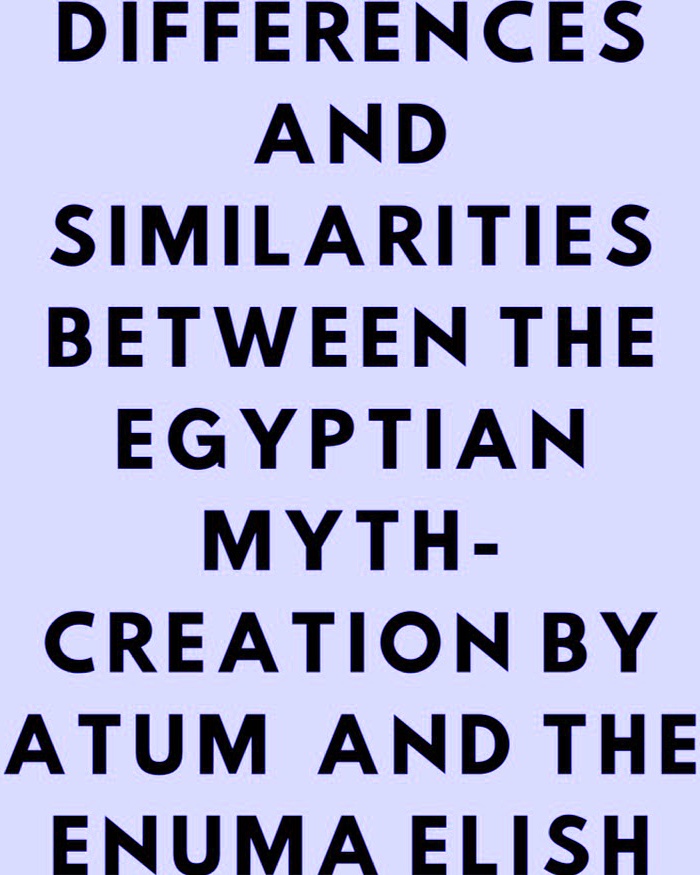 SOLVED: Differences and similarities between the Egyptian myth-creation ...