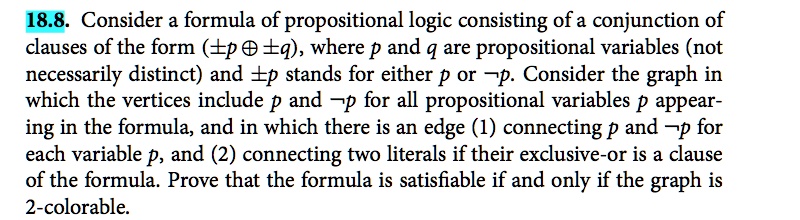 Solved 18 8 Consider A Formula Of Propositional Logic Consisting Of A