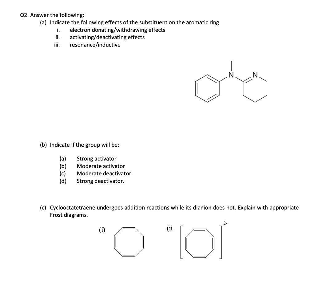 SOLVED: Q2. Answer the following: (a) Indicate the following effects ...