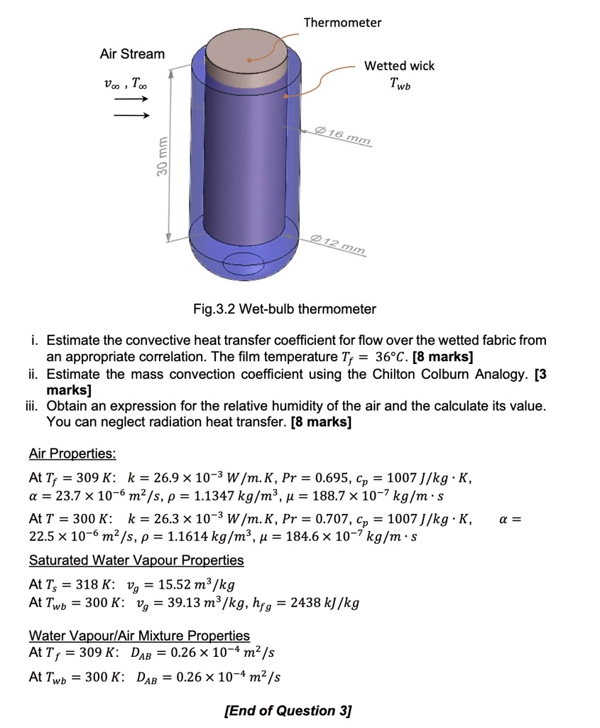 SOLVED: Texts: The wet-bulb thermometer consists of a thermometer ...