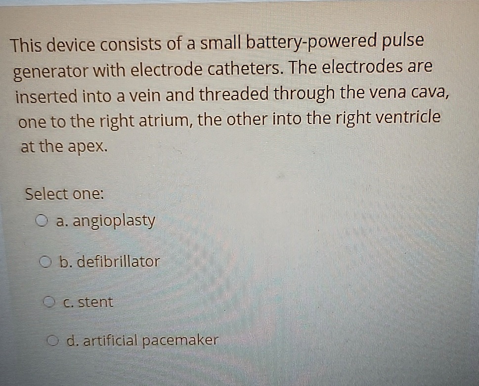 This device consists of a small battery-powered pulse generator with ...
