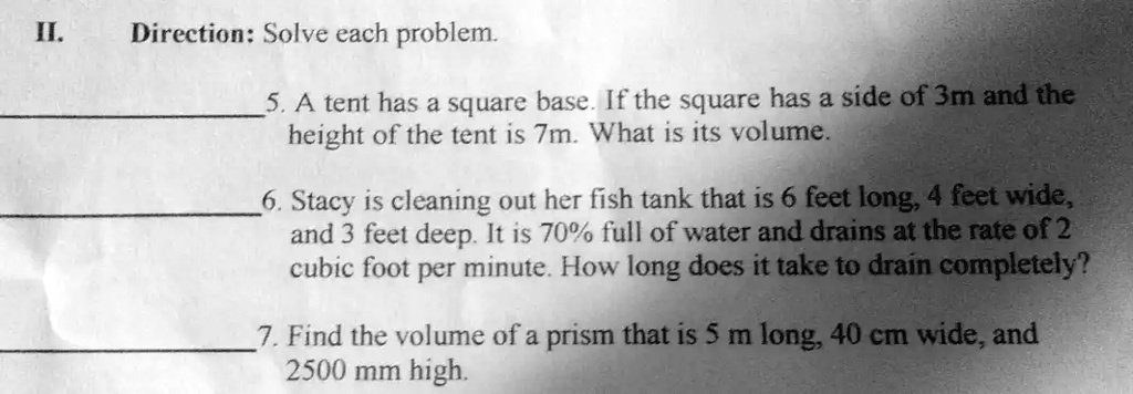 SOLVED: Direction: Solve each problem 5 A tent has a square base. If ...