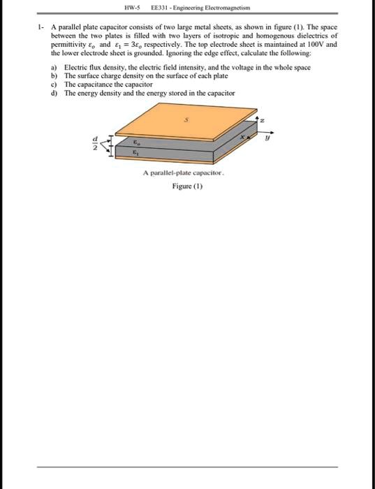 HW-5 EE331 - Engineering Electromagnetism 1- A parallel...