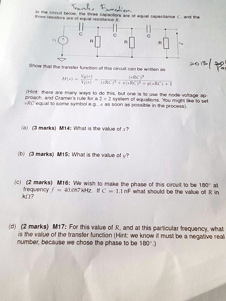 SOLVED: Three resistors are of equal resistance R. In the circuit below ...