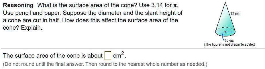Cone Area Formula