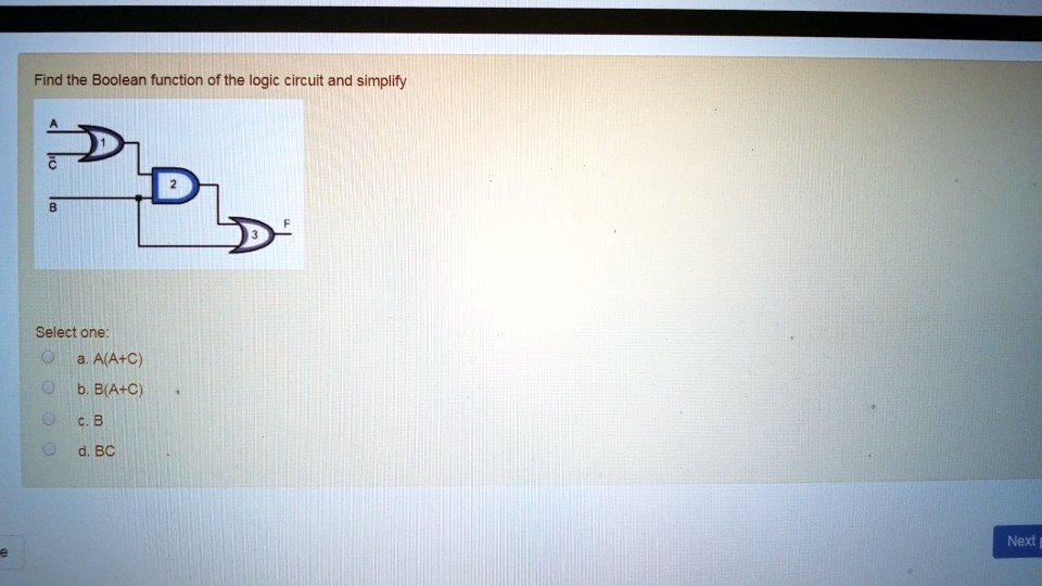 SOLVED: Find the Boolean function of the logic circuit and simplify ...