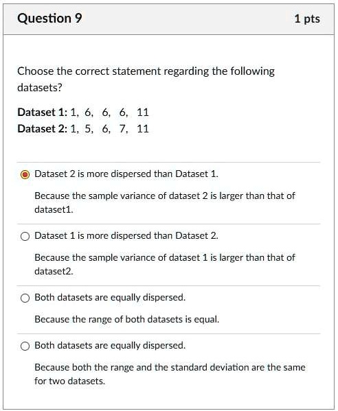 SOLVED:Question 9 1 pts Choose the correct statement regarding the ...