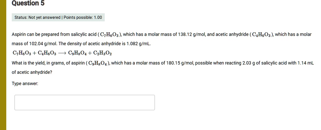 SOLVED: Question 5 Status- Not yet answered Points possible: 1.00 ...