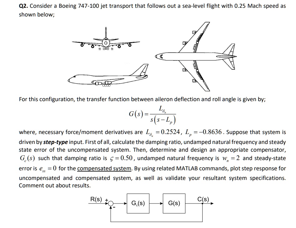 Q2. Consider a Boeing 747-100 jet transport that follows out a sea ...