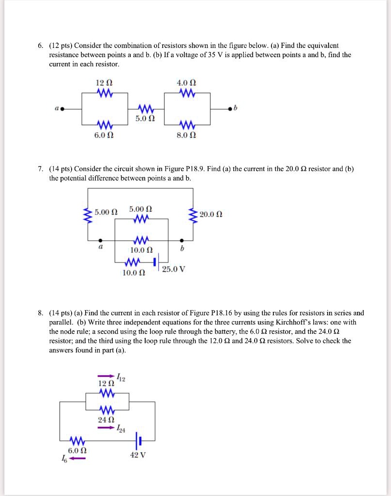 SOLVED: Consider the combination of resistors shown in the figure below. (a) Find the equivalent ...