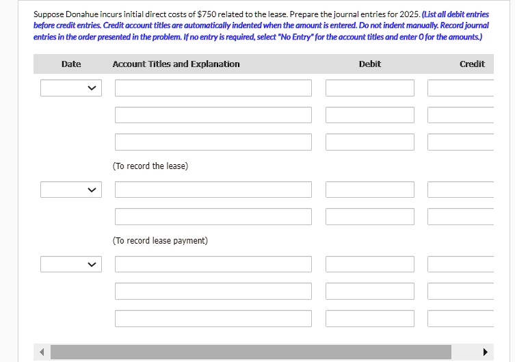 SOLVED: Rauch Incorporated leases a piece of equipment to Donahue ...