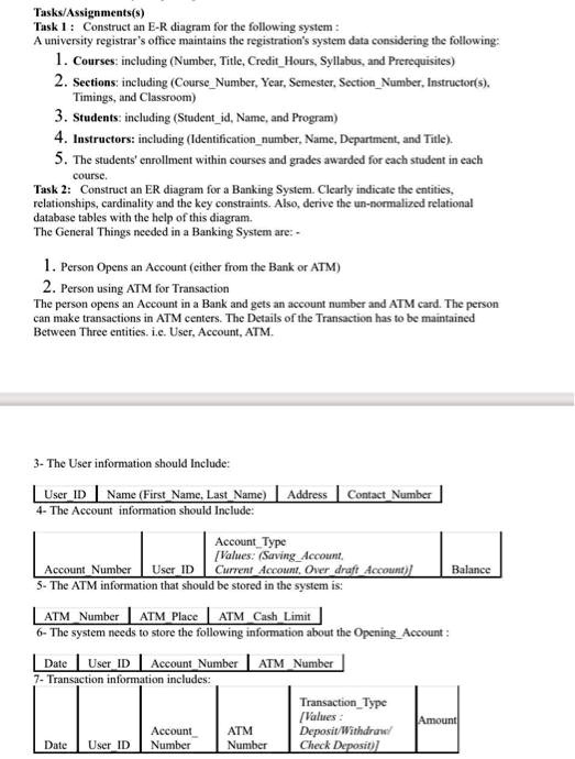 SOLVED: solve with details please with clear handwriting Tasks ...