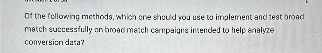 Of the following methods, which one should you use to implement and ...