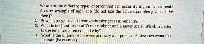 1. What are the different types of errors that can occur during an ...