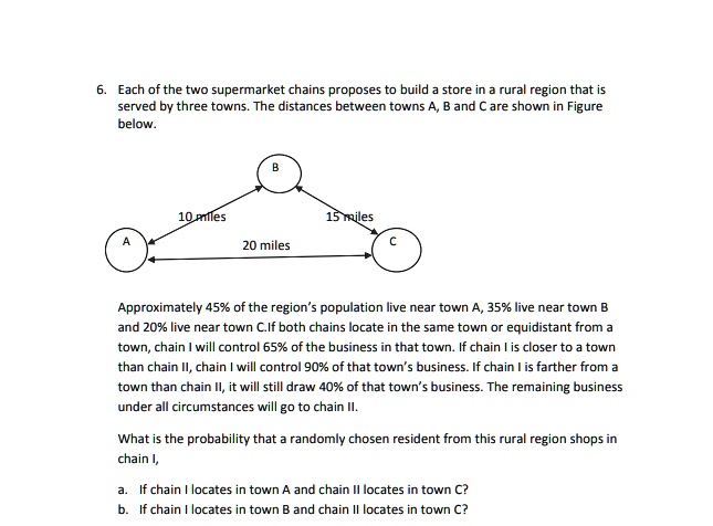 SOLVED: "1. Each of the two supermarket chains proposes to build a ...