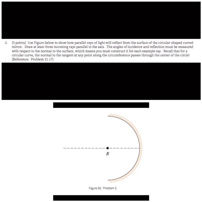 SOLVED: 2. (5 points) Use Figure below to show how parallel rays of ...