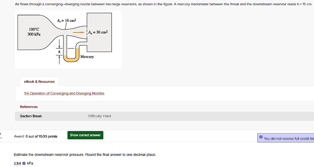 Air flows through a converging-diverging nozzle between two large ...