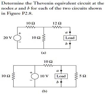 electrical circuits thevenin equivalent problem please show all steps determine the thevenin ...