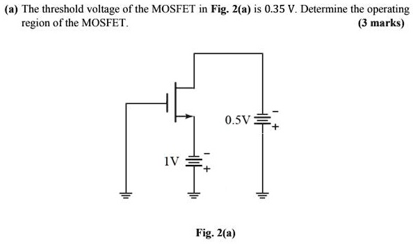 Question 2 [25 marks] (a) The threshold voltage of the MOSFET in Fig. 2 ...