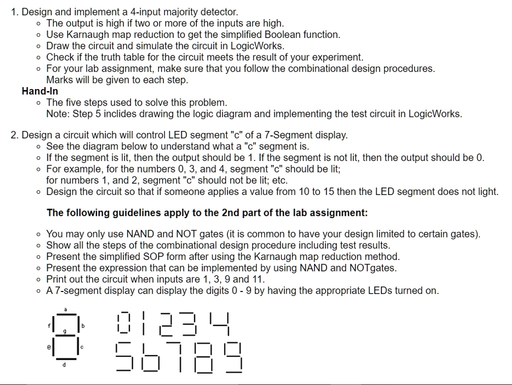 Get Answer 1design And Implement A 4 Input Majority Detector O The 8136